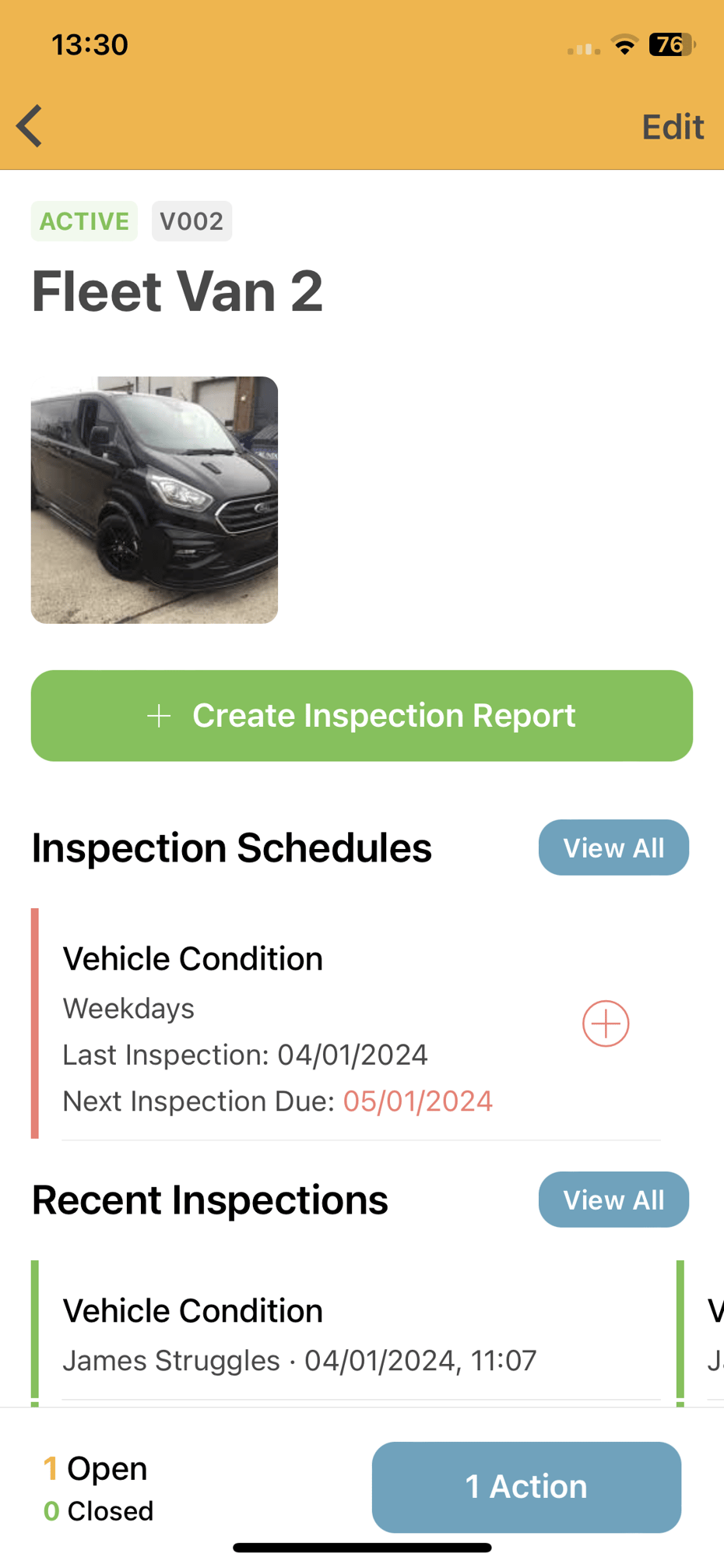 How Do I View an Asset Inspection Report or Asset Details Through The App?