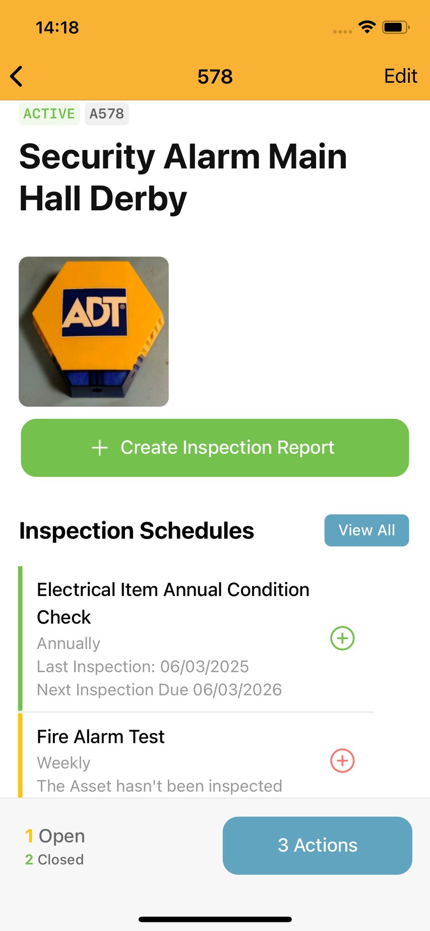 How Do I View an Asset Inspection Report or Asset Details Through The App?