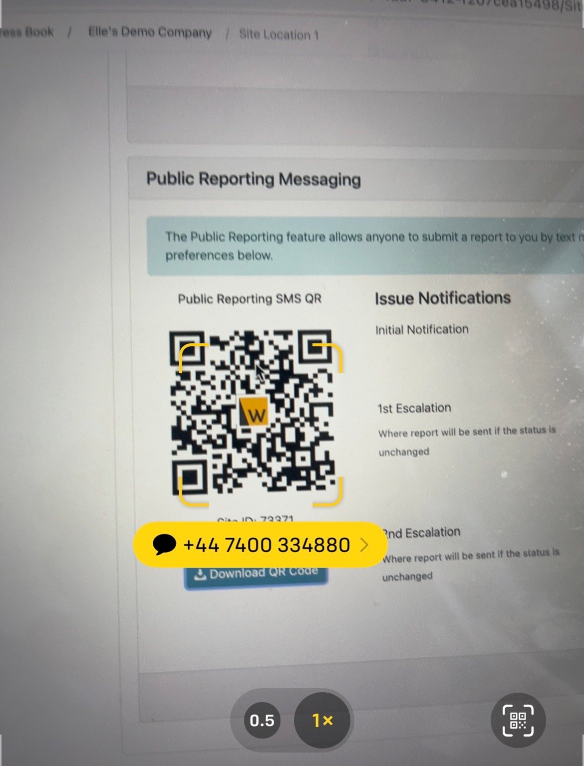 How Do I Issue Report Through The QR Code?