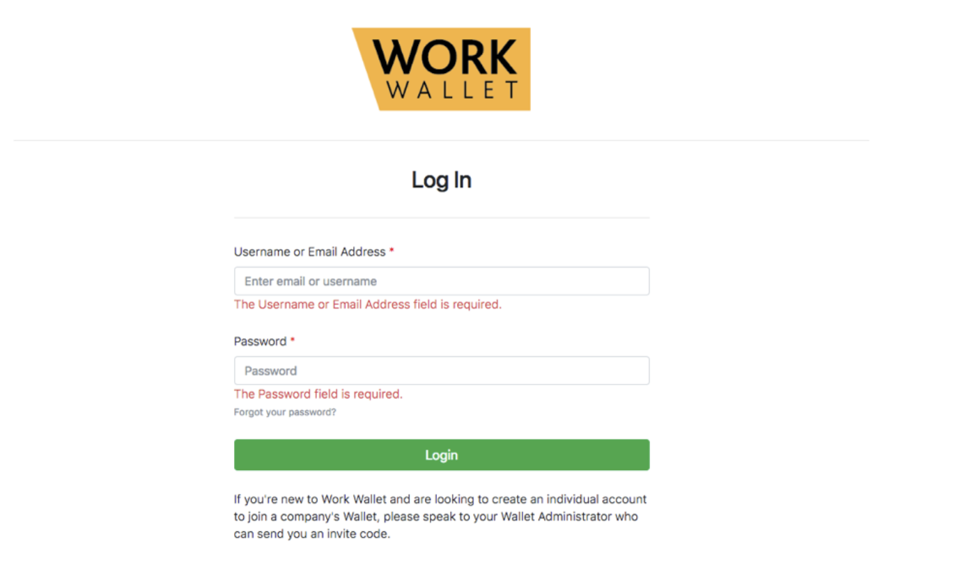 How Do I Log In To The Work Wallet Portal?