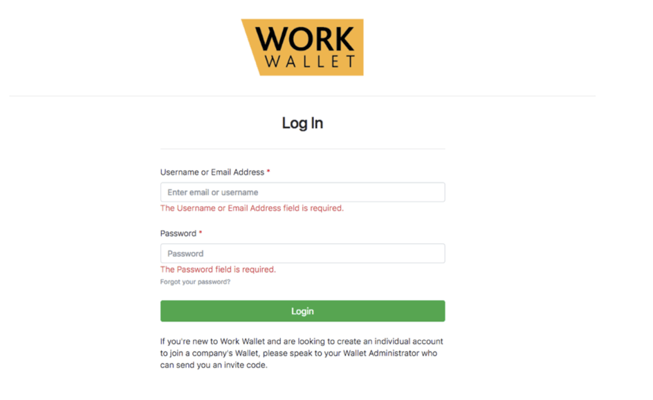 How Do I Log In To The Work Wallet Portal?