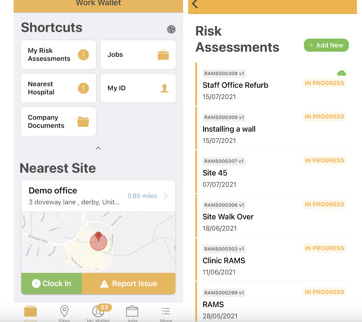 How Do I View A Risk Assessment Through The App?